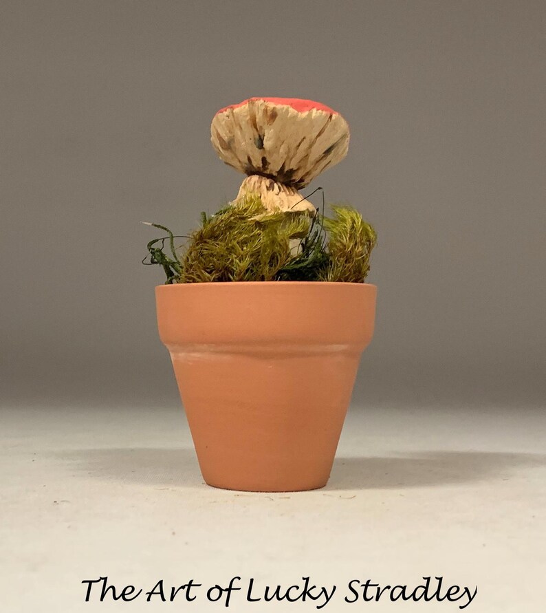 SHROOM STICK- Ready to Ship - Hand Sculpted, Plant Stake. A Silly Face ...