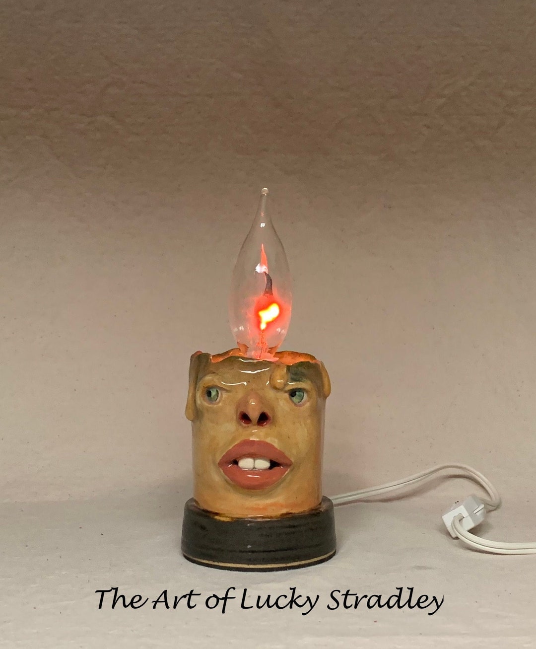 FLICKER CANDLE- Ready to Ship-wheel Thrown, Hand Altered and Sculpted ...