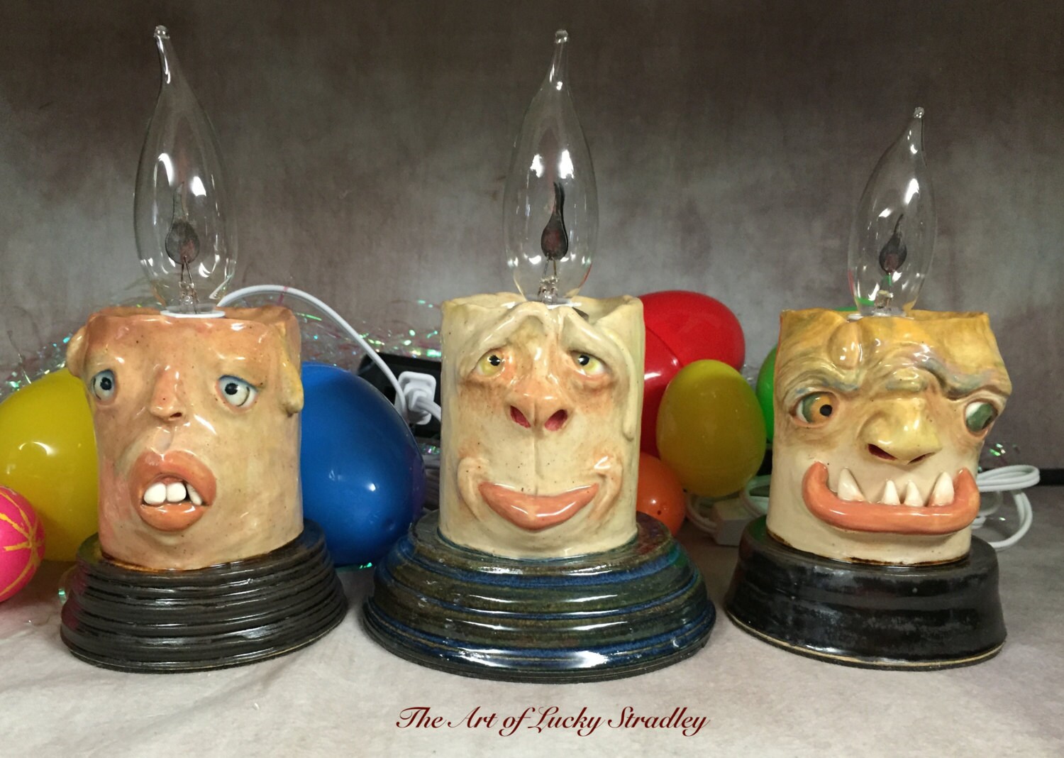 FLICKER CANDLE wheel thrown hand altered and sculpted. A | Etsy