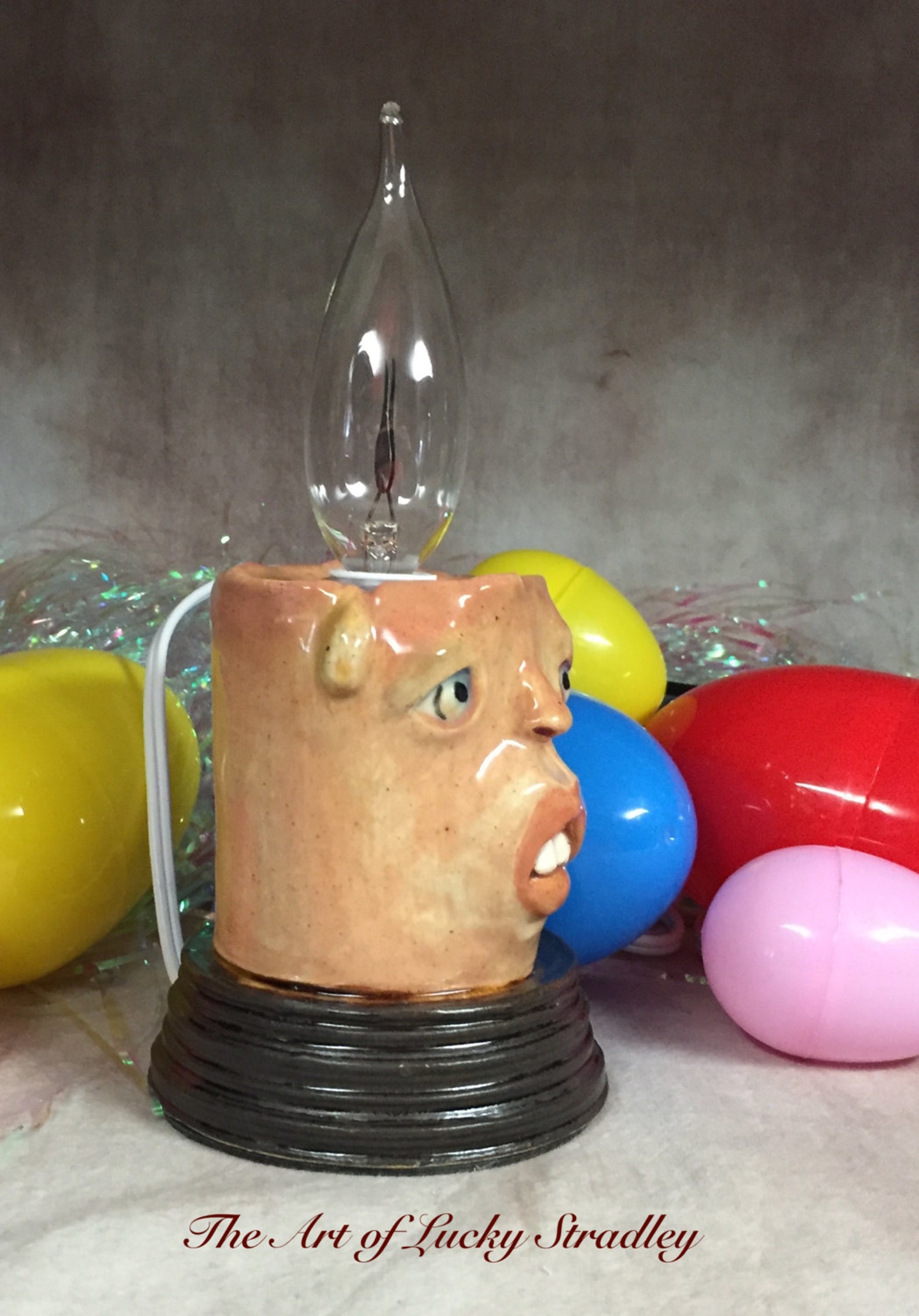 FLICKER CANDLE wheel thrown hand altered and sculpted. A | Etsy