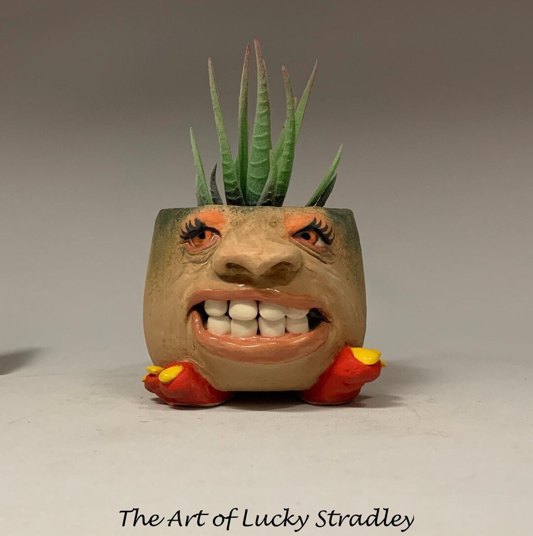 Extra Small Monster Pot Planter - Ready to Ship, Wheel Thrown, Hand ...