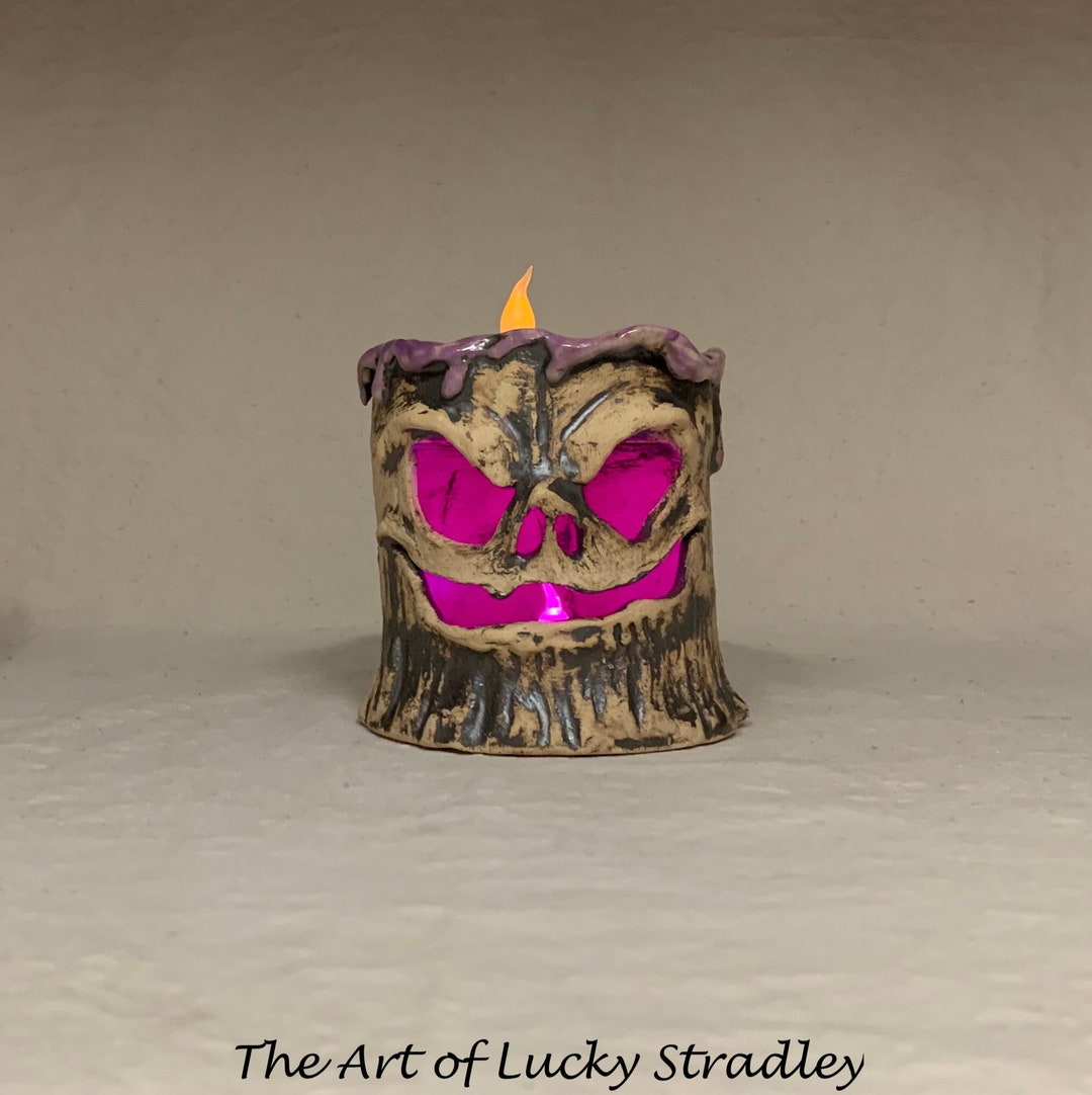 HAUNTED CANDLE - Ready to Ship - Slab Rolled, Hand Altered and Sculpted ...