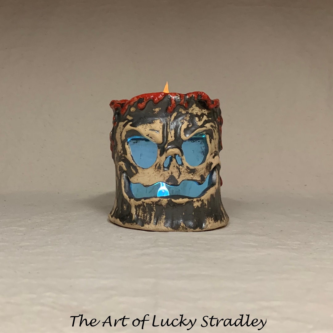 HAUNTED CANDLE - Ready to Ship - Slab Rolled, Hand Altered and Sculpted ...