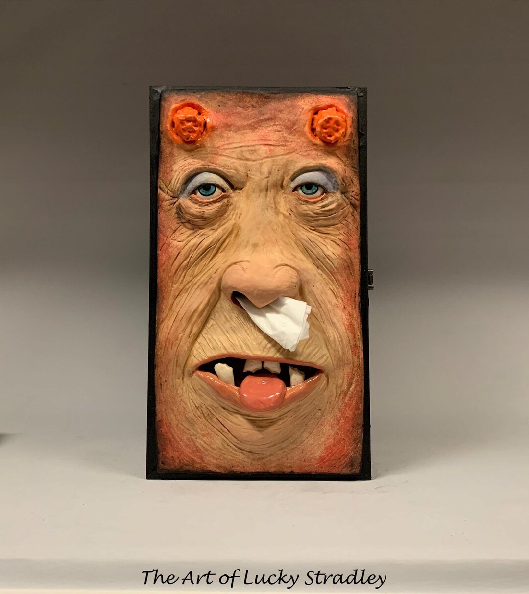 SNUFFLE BOX - Ready to Ship - Tissue Holder- Hand Sculpted Tile, Custom ...