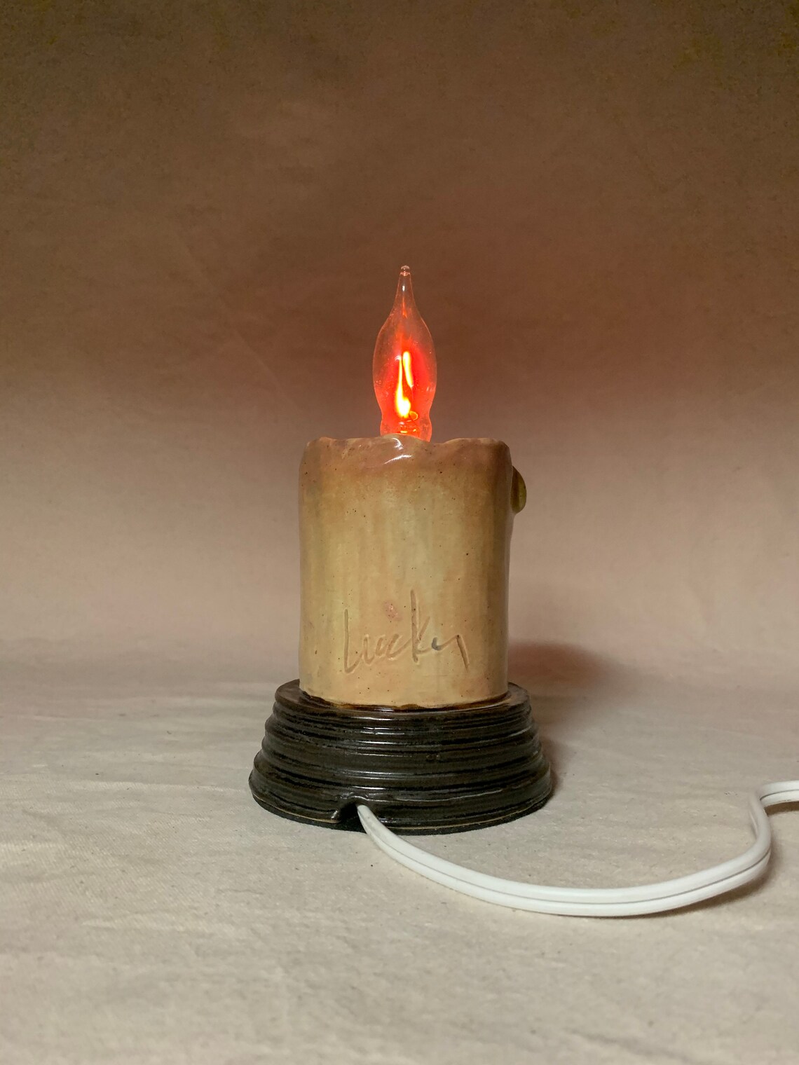 FLICKER CANDLE Wheel Thrown Hand Altered and Sculpted. A - Etsy