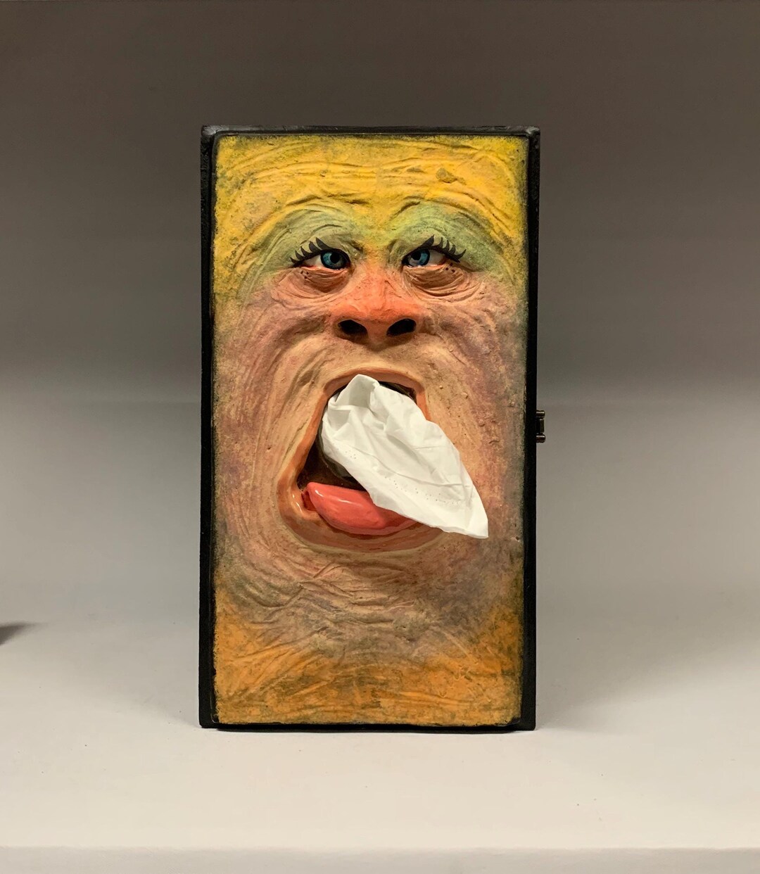 SNUFFLE BOX Ready to Ship Tissue Holder Hand Sculpted Tile, Custom Made ...