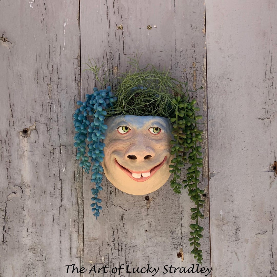Large WALL PLANTER - Ready to Ship-slab Built, Hand Altered and ...