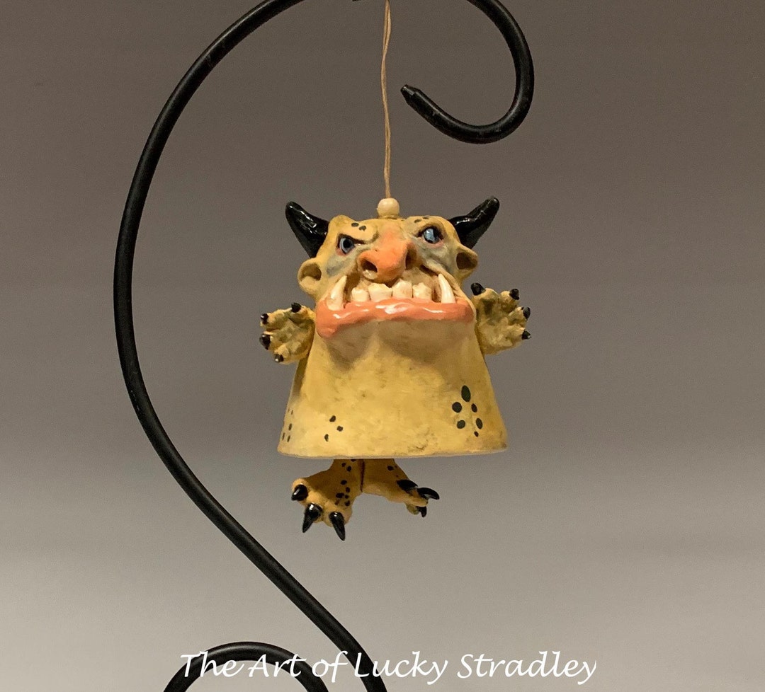 WIND CHIME - Ready to Ship - Hand Sculpted. Hang This Monster-faced ...