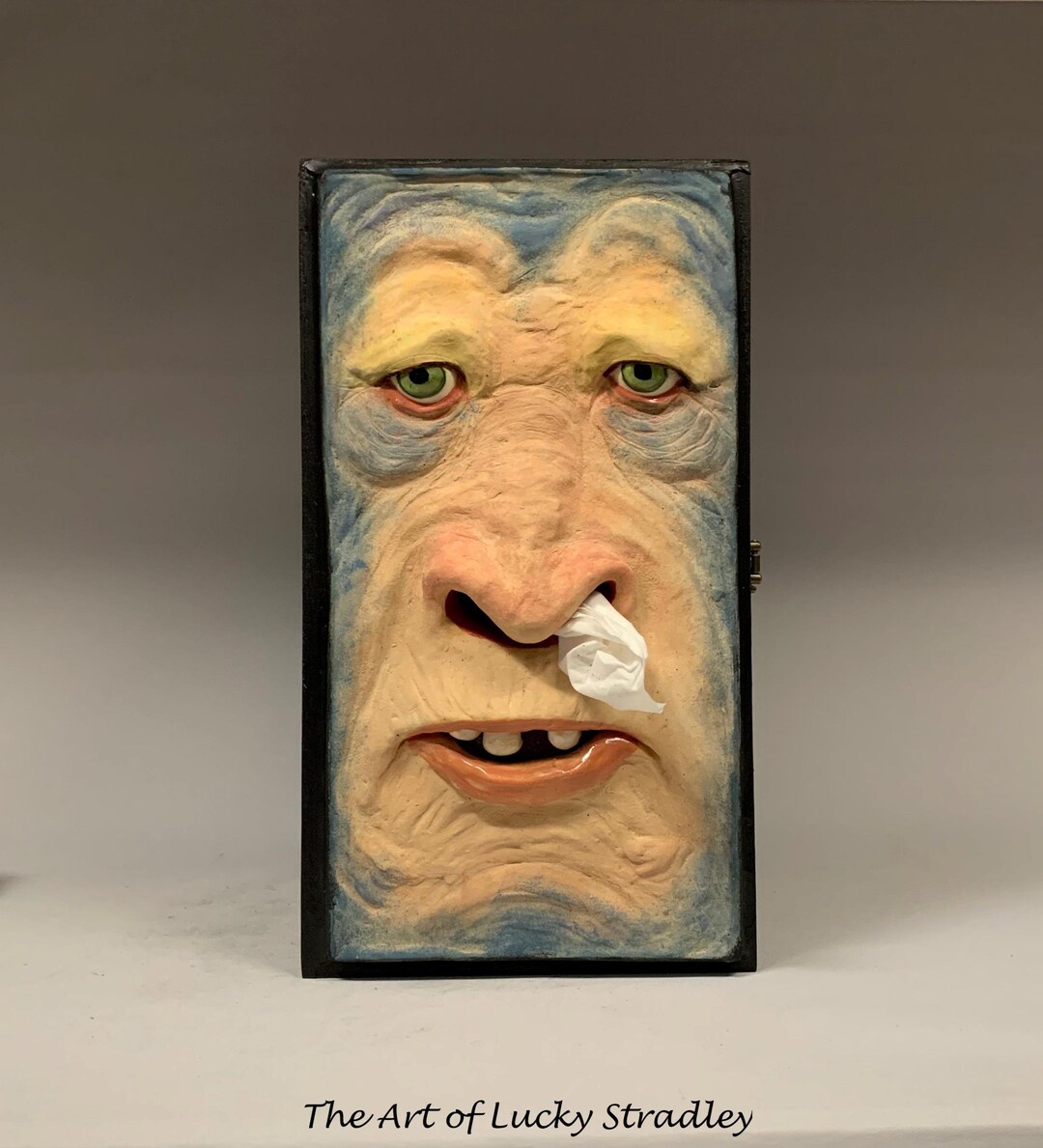 SNUFFLE BOX Ready to Ship Tissue Holder Hand Sculpted Tile, Custom Made ...