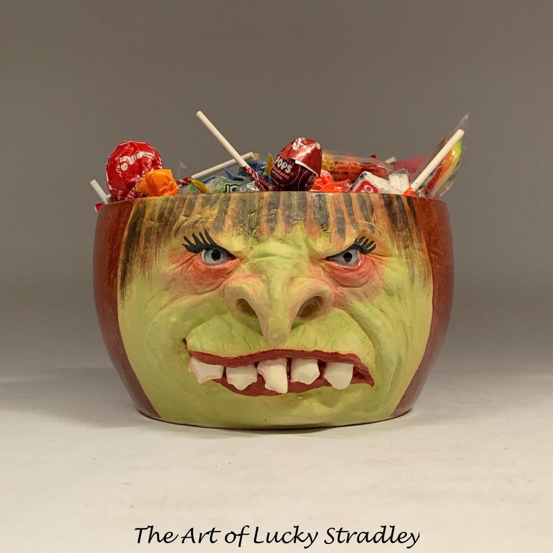 LARGE CERAMIC BOWL -wheel Thrown, Hand Altered & Sculpted. A Large ...