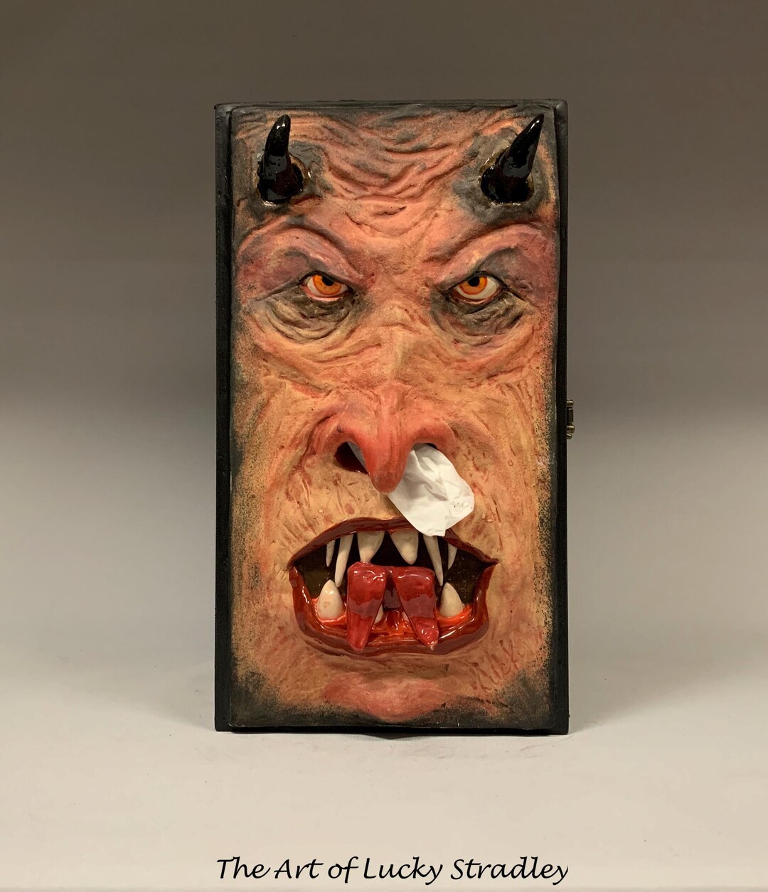 SNUFFLE BOX - Ready to Ship - Tissue Holder- Hand Sculpted Tile, Custom ...