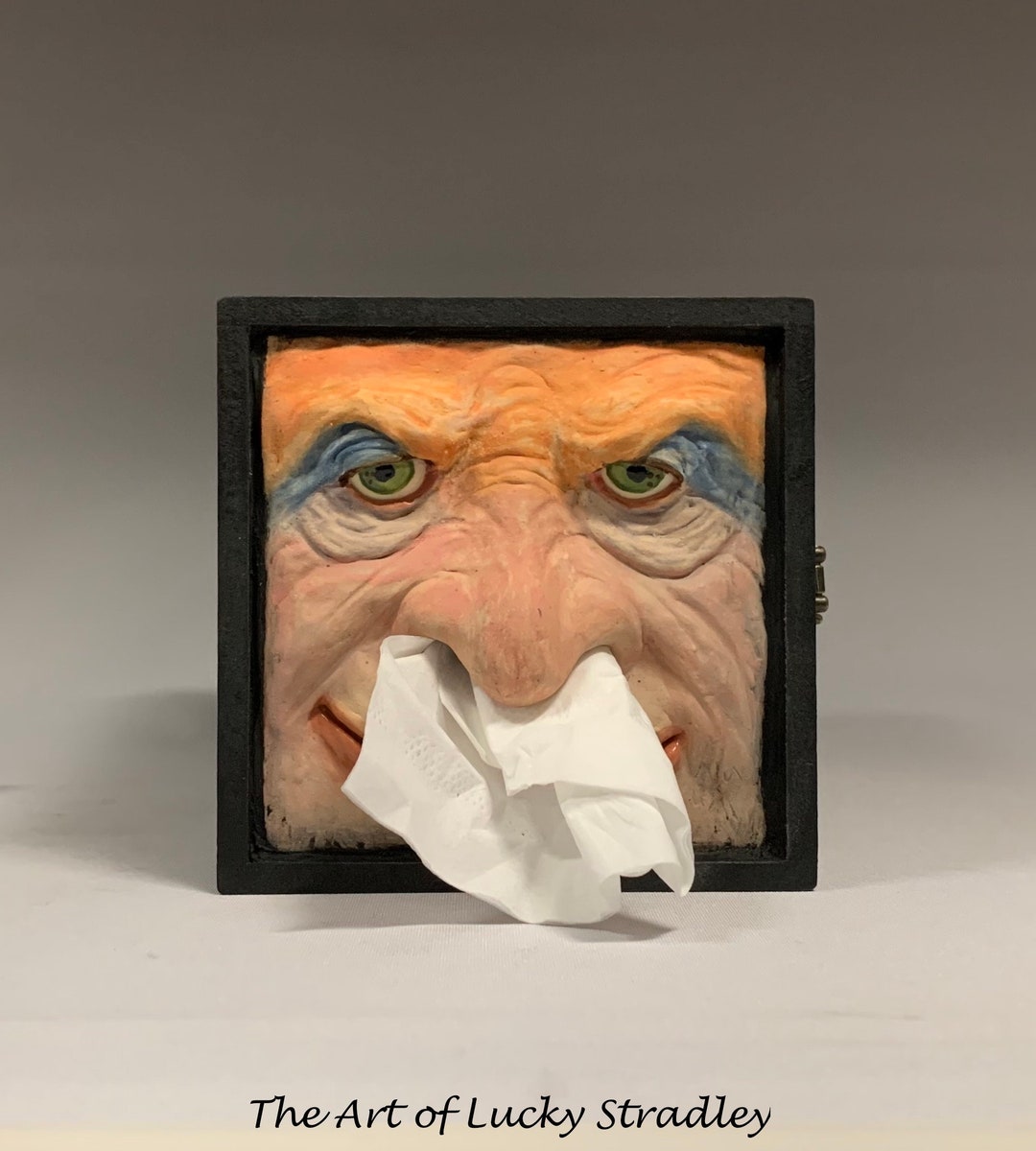 SNUFFLE BOX - Ready to Ship - Tissue Holder- Hand Sculpted Tile, Custom ...