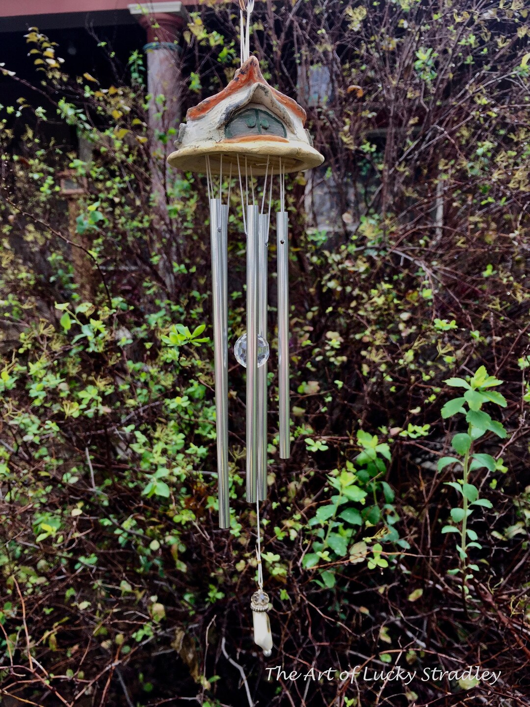 WIND CHIME Ready to Ship Hand Sculpted. Hang This Lovely Piece Outside ...