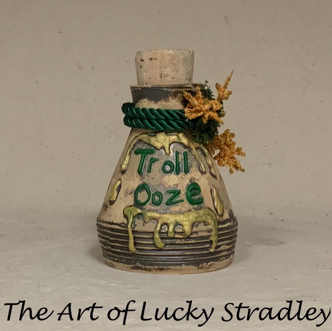 POTION BOTTLES Ready to Ship Wheel Thrown, Hand Decorated and Labeled ...