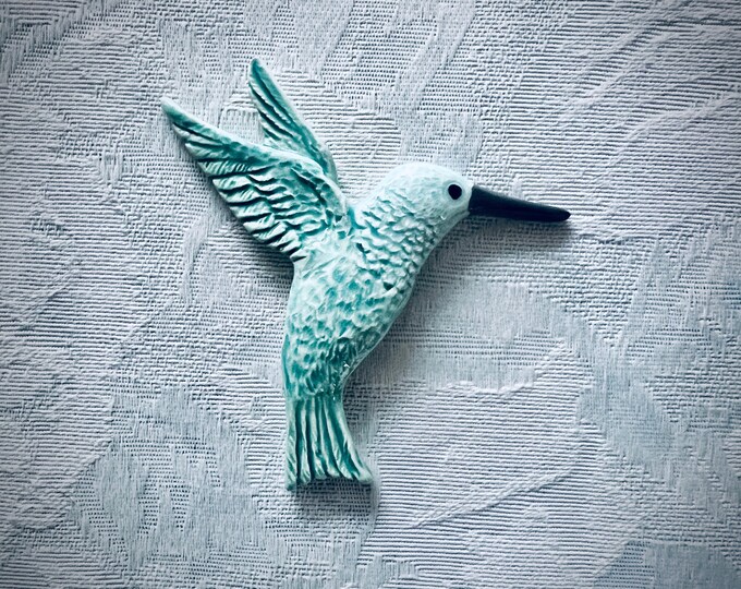 Aqua Ceramic Hummingbird for Mosaic Garden Art, Stepping Stone or ...