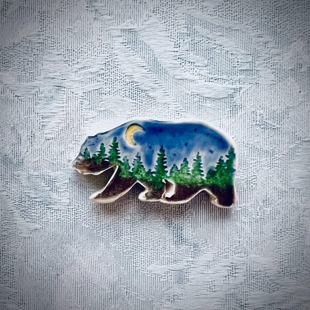 Blue Sky Ceramic Bear Tile for Mosaic Garden Art Mixed Media - Etsy