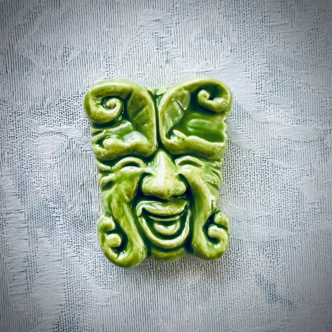 Chartreuse Ceramic Green Man for Mosaic Garden Art Stepping - Etsy