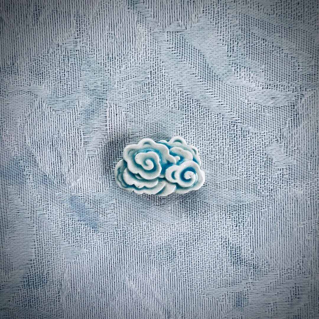 Ceramic Cloud for Mosaic Garden Art, Mixed Media, Hand Painted Tile - Etsy