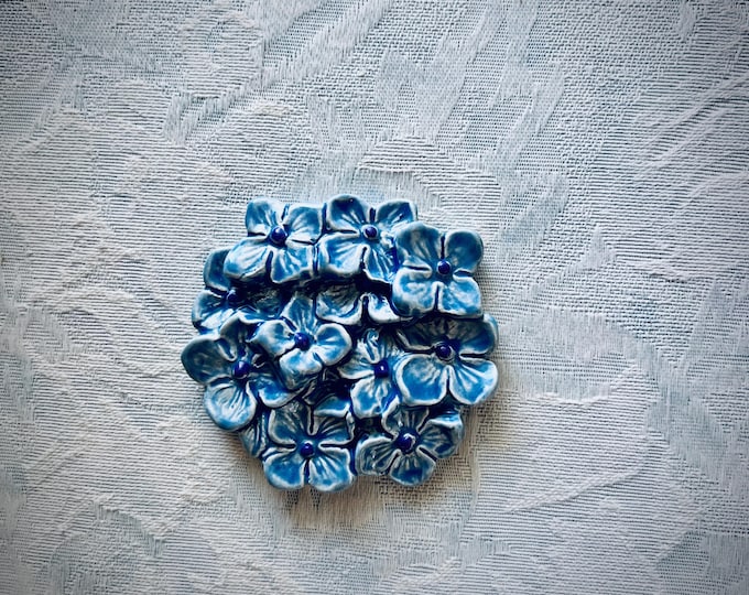 Blue Ceramic Hydrangea for Mosaic Garden Art, Stepping Stone or Floral ...