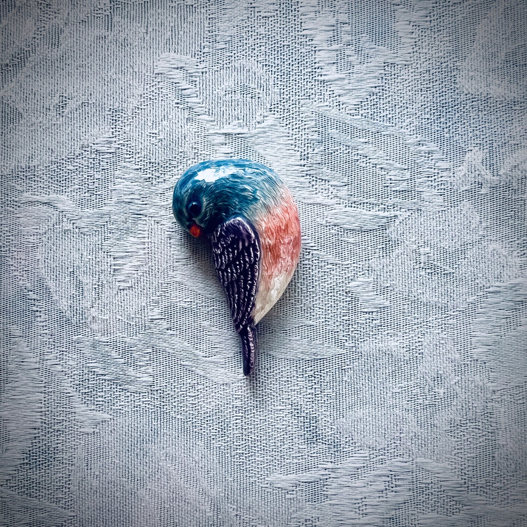 Dark Blue Ceramic Bird for Mosaic Garden Art, Stepping Stone or Bird ...