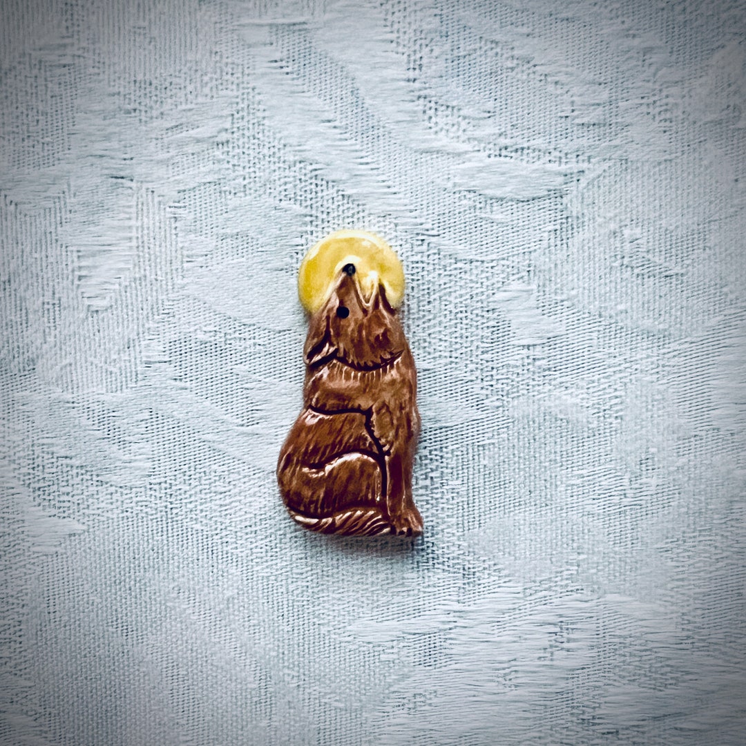 Ceramic Wolf Tile for Mosaic Garden Art, Wilderness & Animal Art, Hand ...