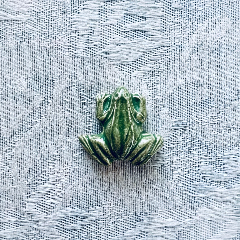 Small Ceramic Frog, Hand Painted Art Tile, Garden Mosaic Supply - Etsy