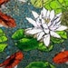 Chartreuse Ceramic Lotus for Garden Mosaic Art, Koi Pond Stepping Stone ...