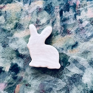 Beige Ceramic Rabbit for Mosaic Garden Art, Bunny Stepping Stone, Hand ...