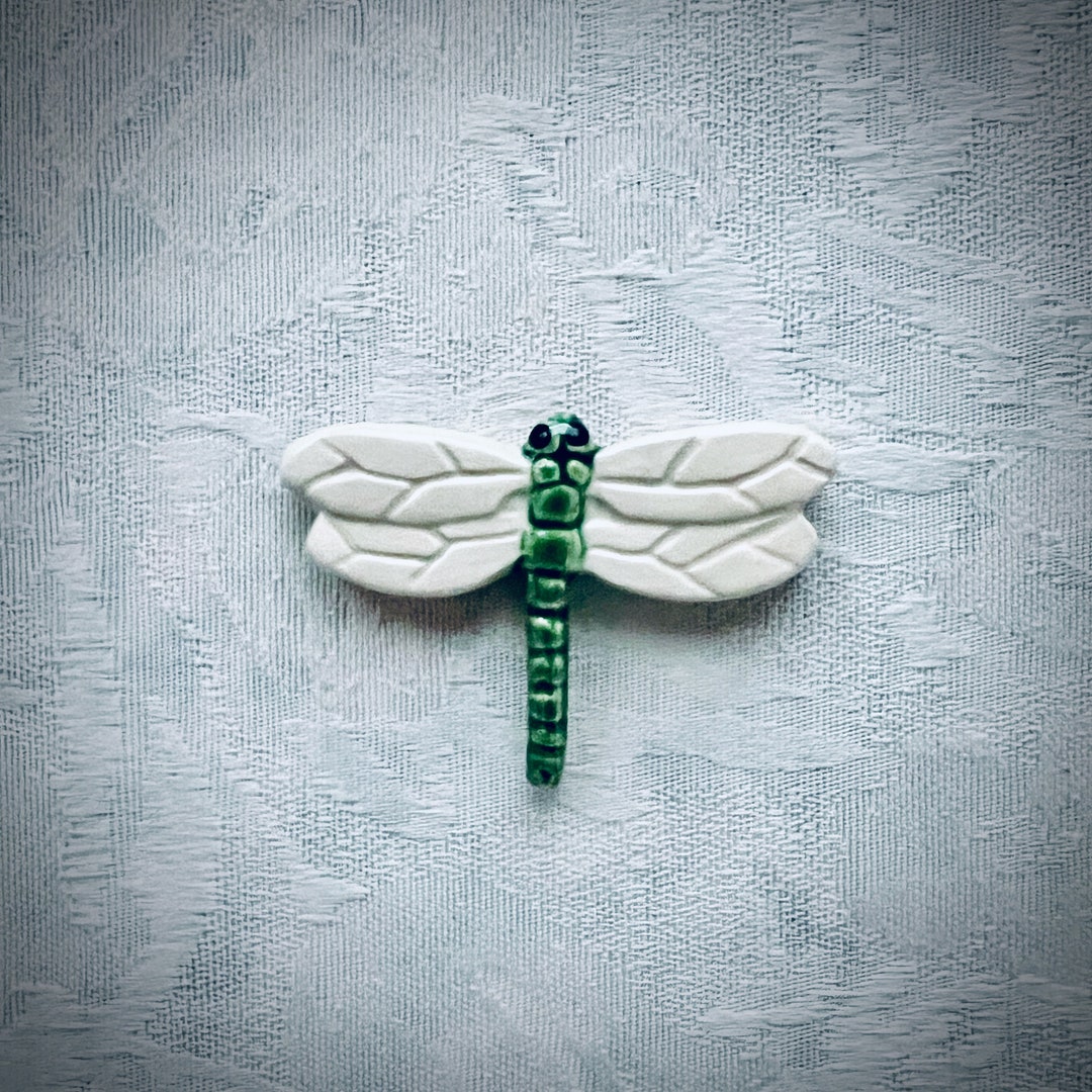 Ceramic Dragonfly Tile for Mosaic Garden Art, Hand Painted Tile - Etsy