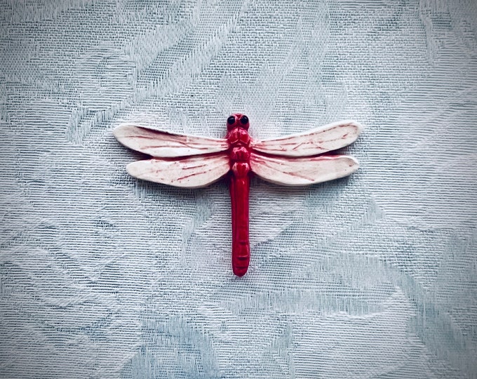 Red Ceramic Dragonfly, Mosaic Garden Art, Pond Life Mosaic ...