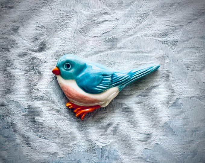 Turquoise Ceramic Bird for Mosaic Garden Art, Stepping Stone or Bird ...