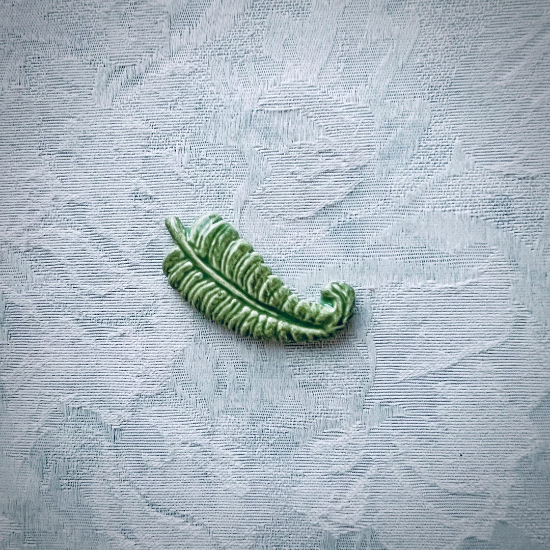 Ceramic Fern for Mosaic Garden Art, Stepping Stone or Bird Bath, Hand ...