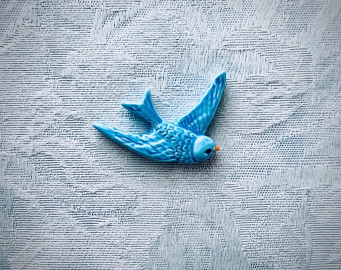 Blue Ceramic Bird for Mosaic Garden Art, Stepping Stone or Rock Art ...