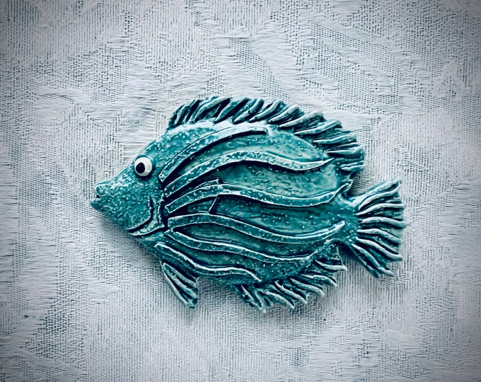 NEW TILE! Blue Ceramic Fish Tile for Mosaic Seascape Art, Sea Life ...