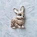 Beige Ceramic Rabbit for Mosaic Garden Art, Bunny Stepping Stone, Hand ...
