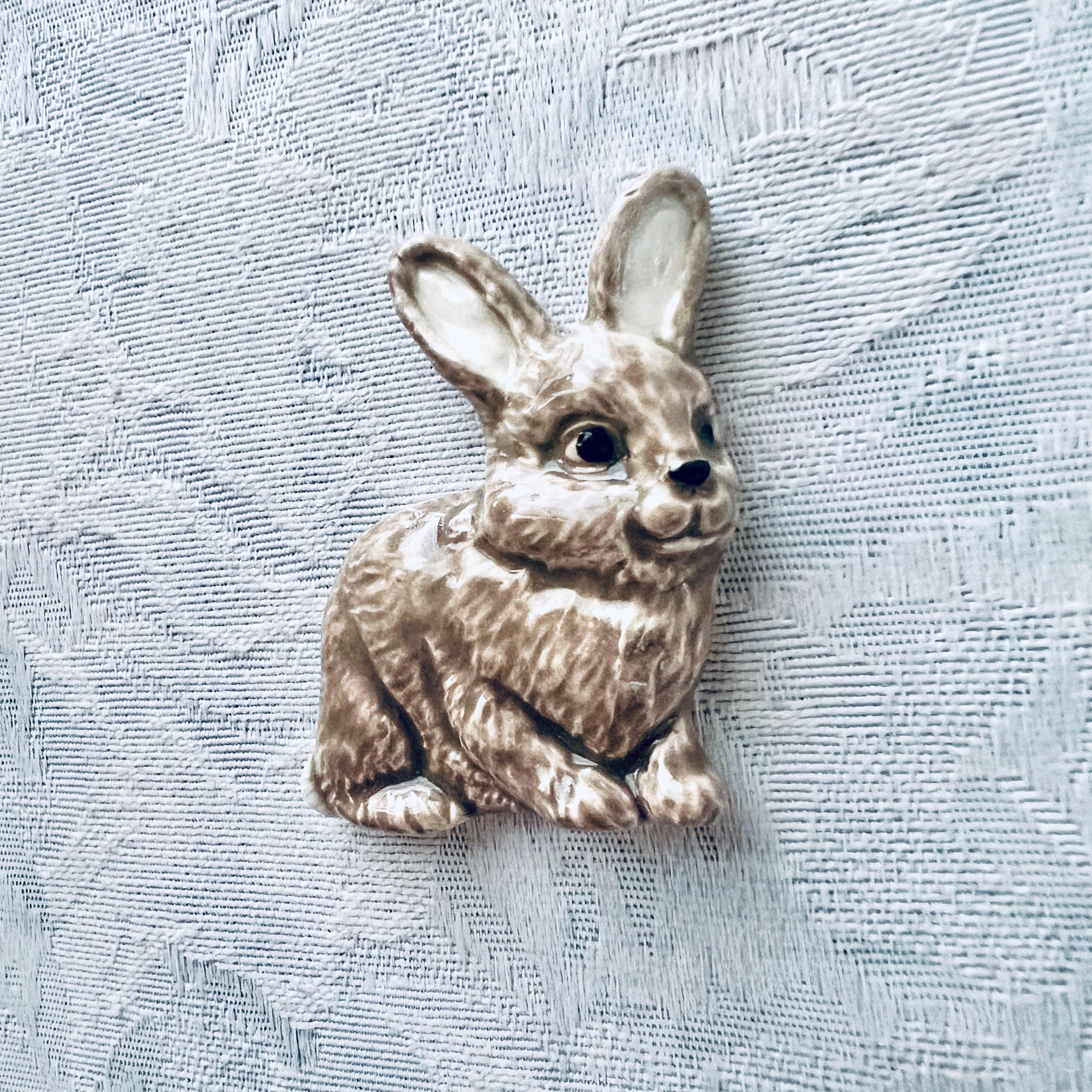 Beige Ceramic Rabbit for Mosaic Garden Art, Bunny Stepping Stone, Hand ...