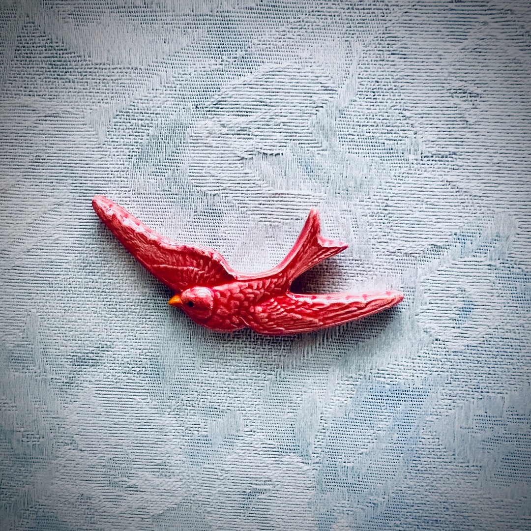 Red Ceramic Bird for Mosaic Garden Art, Stepping Stone or Rock Art ...