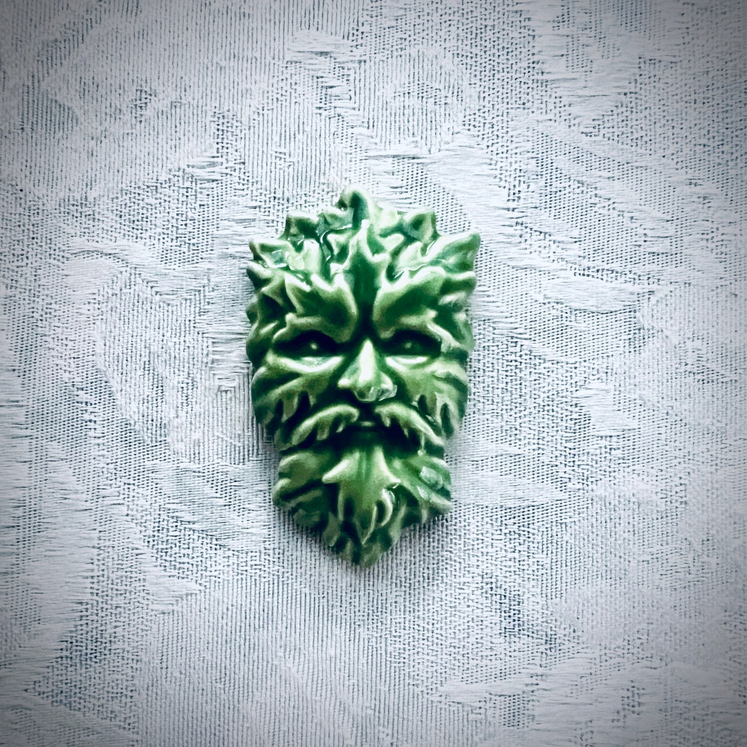 Ceramic Green Man Tile for Mosaic Garden Art Stepping Stone - Etsy