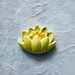Chartreuse Ceramic Lotus for Garden Mosaic Art, Koi Pond Stepping Stone ...