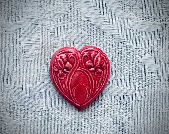 Ceramic Heart Tile for Mosaic Art, Hand Painted Tile, Mosaic Wall Art ...