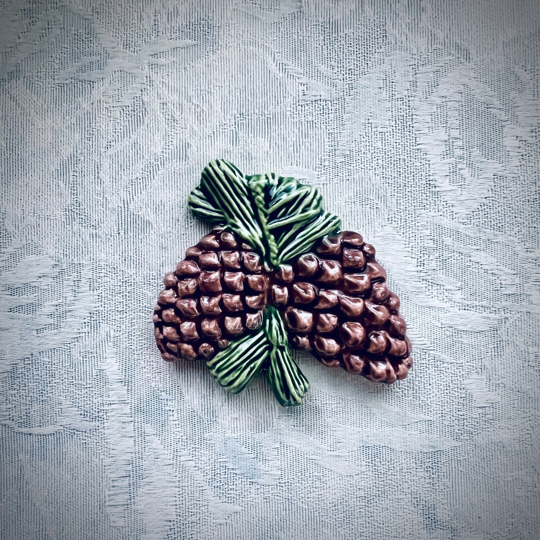 Ceramic Pine Cone Tile for Mosaic Garden Art, Stepping Stone, Hand ...
