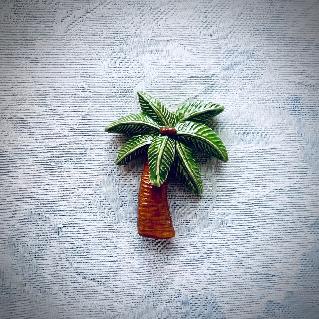 Ceramic Palm Tree Tile for Mosaic Beach Art, Wall or Garden Art, Hand ...