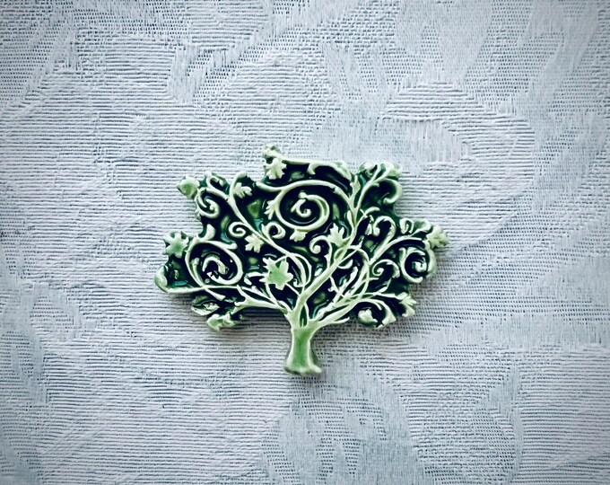 Ceramic Tree of Life for Mosaic Art, Hand Painted Tile, Mosaic Wall Art ...