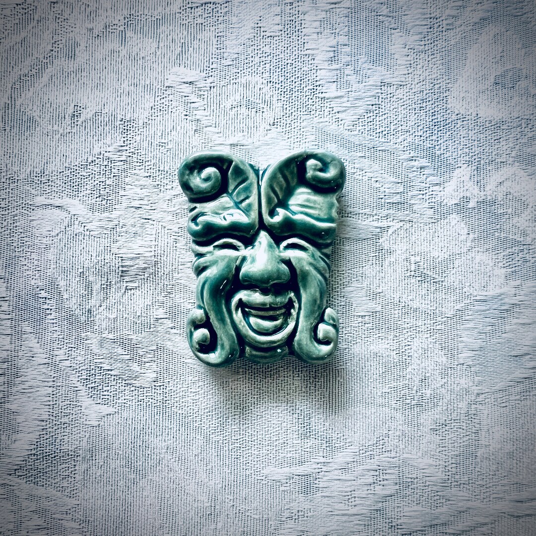 Sage Green Ceramic Green Man for Mosaic Garden Art, Stepping Stone or ...