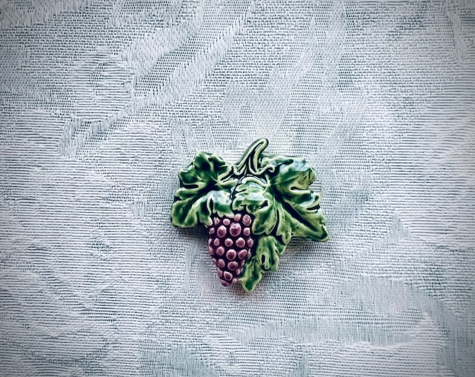 Ceramic Grapes Tile for Mosaic Kitchen Art, Hand Painted Tile, Mosaic ...