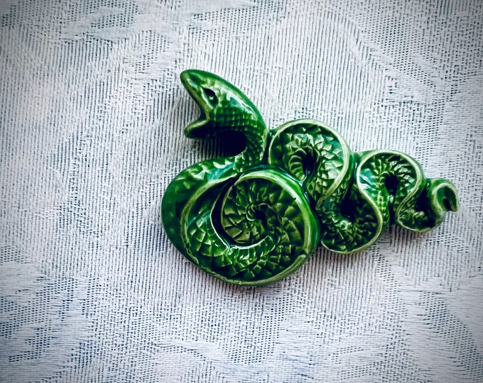 SALE TILE Ceramic Snake Tile for Mosaic Art, Hand Painted Tile, Mosaic ...