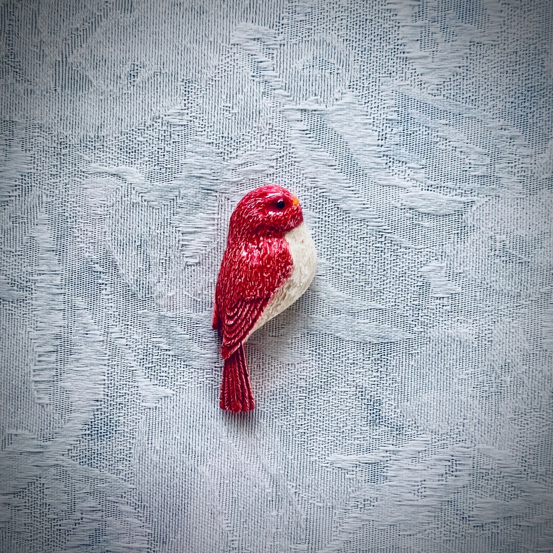 Red Ceramic Bird for Mosaic Garden Art, Stepping Stone or Bird Bath ...