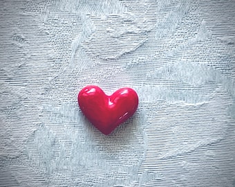 Blue Ceramic Heart for Mosaic Art, Valentine Mixed Media, Hand Painted ...