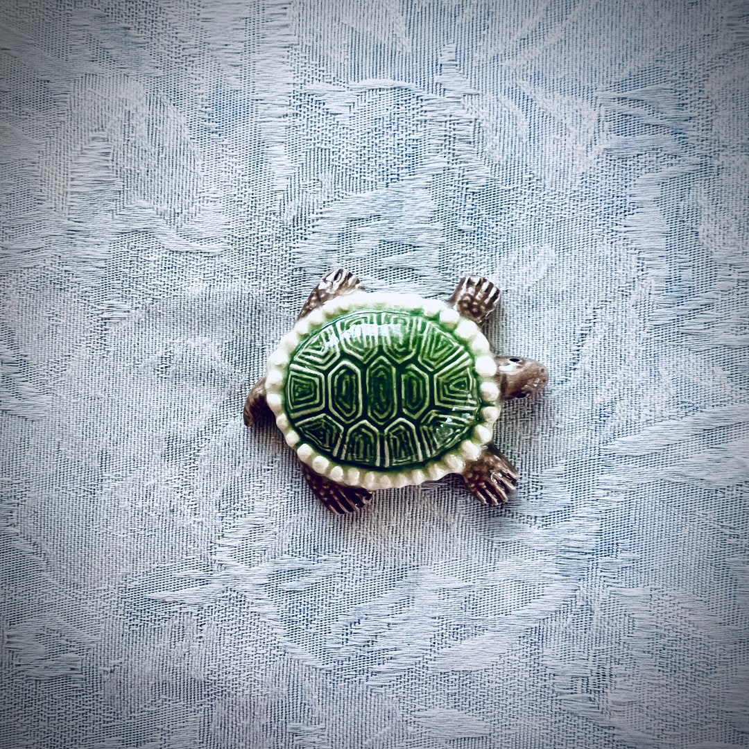 Green Ceramic Turtle for Mosaic Garden Art, Stepping Stone or Bird Bath ...
