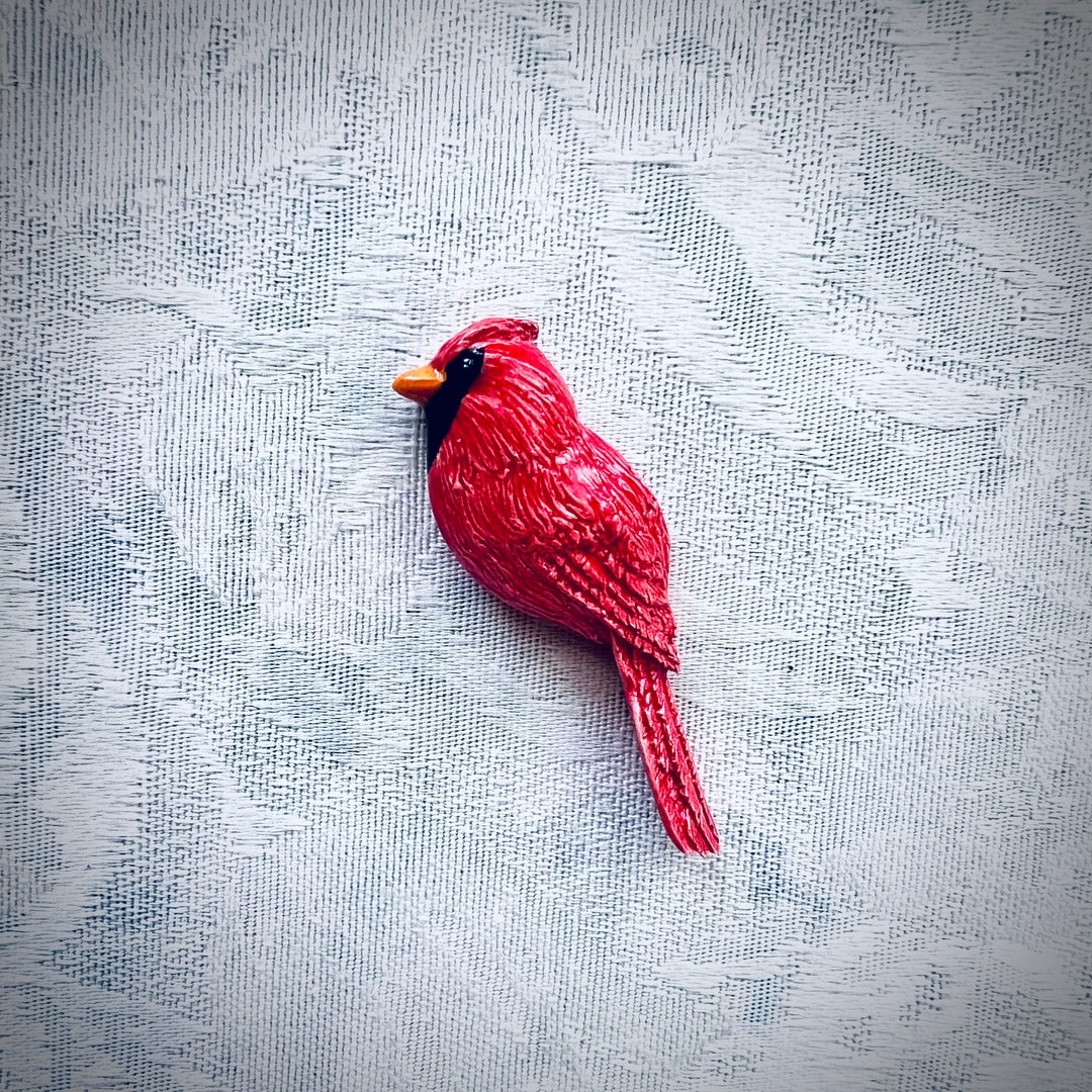 Ceramic Cardinal Tile for Mosaic Garden Art, Stepping Stone or Bird ...